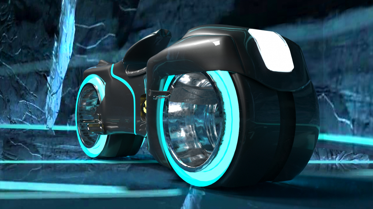 3d visualization Tron motorcycle | 3dlancer.net
