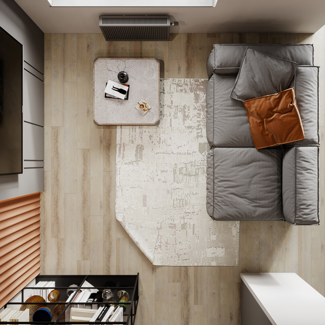 3d visualization Studio design visualization for a young couple ...