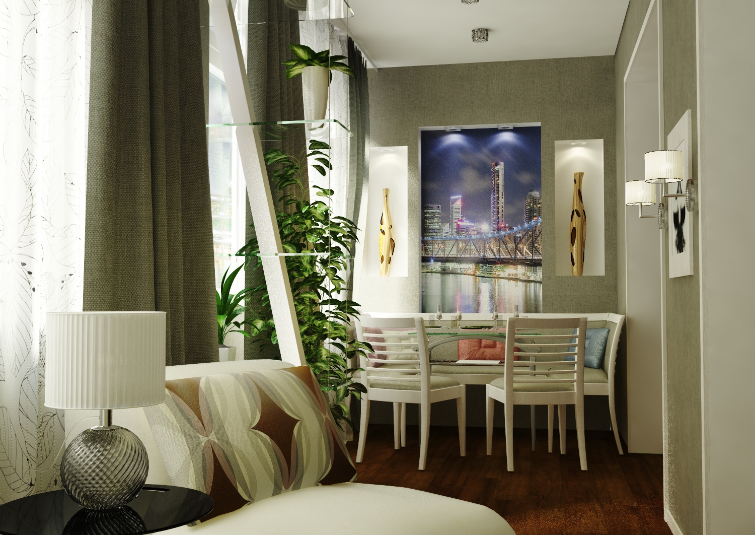 3d visualization Design of balcony | 3dlancer.net