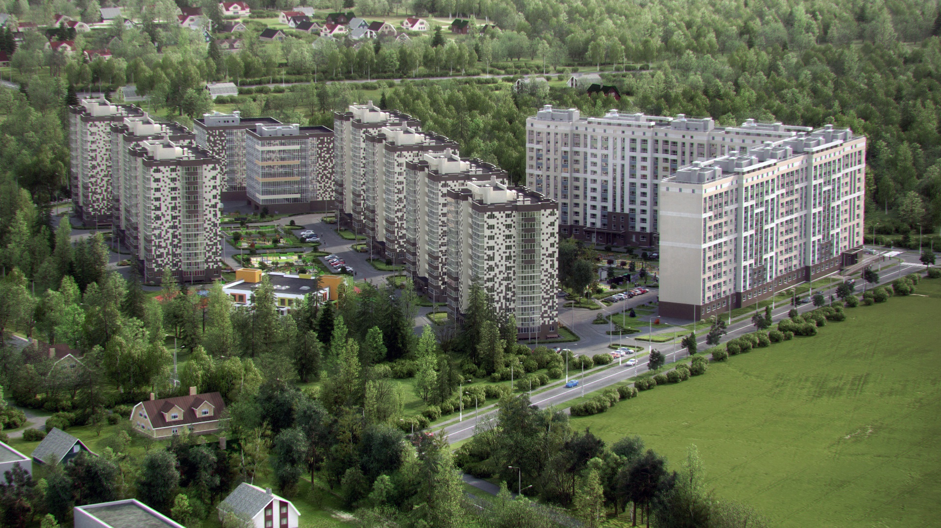 3d visualization visualization of residential complex | 3dlancer.net 3d visualization visualization of residential complex | 3dlancer.net