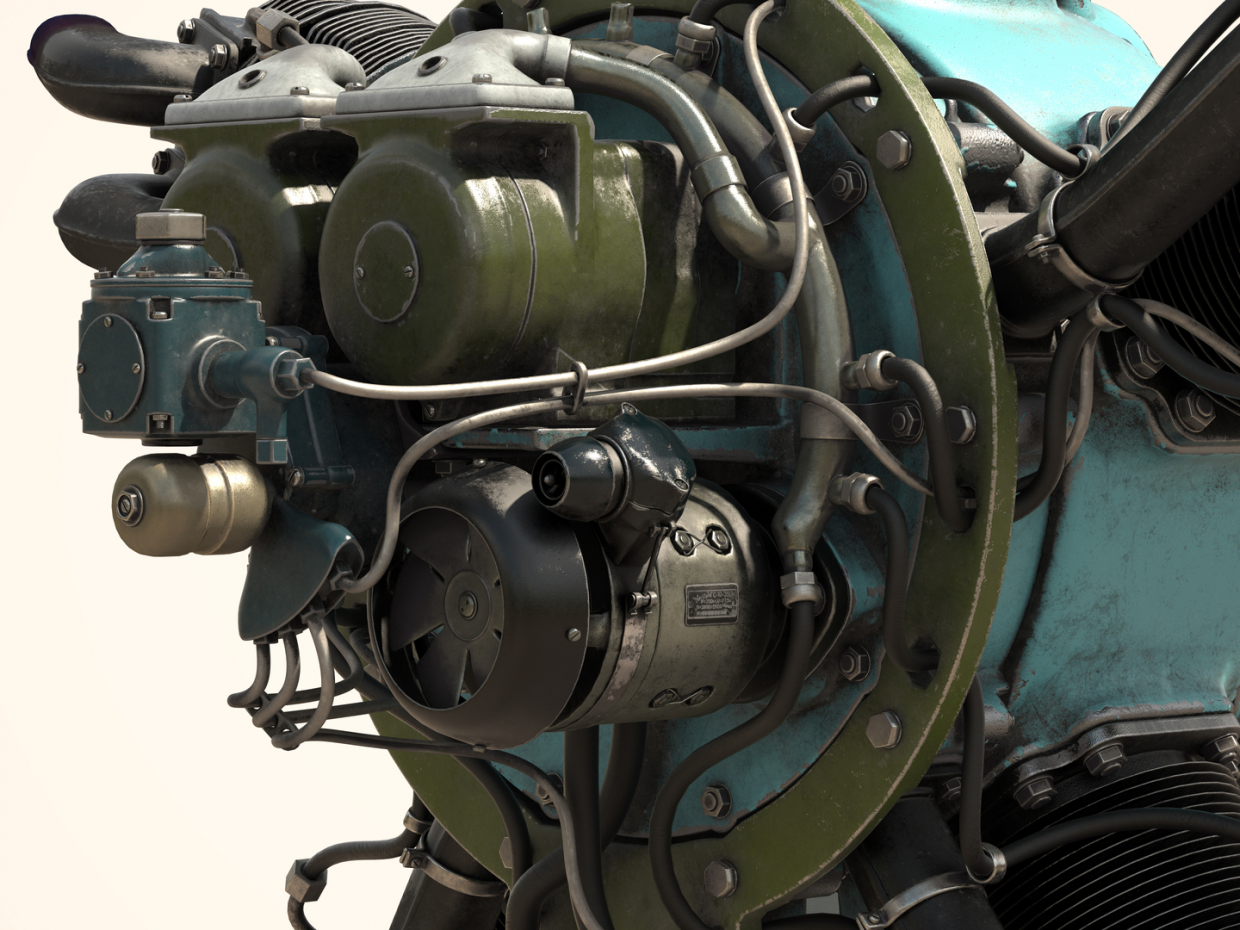 3d visualization Aircraft engine M-11 3D model | 3dlancer.net