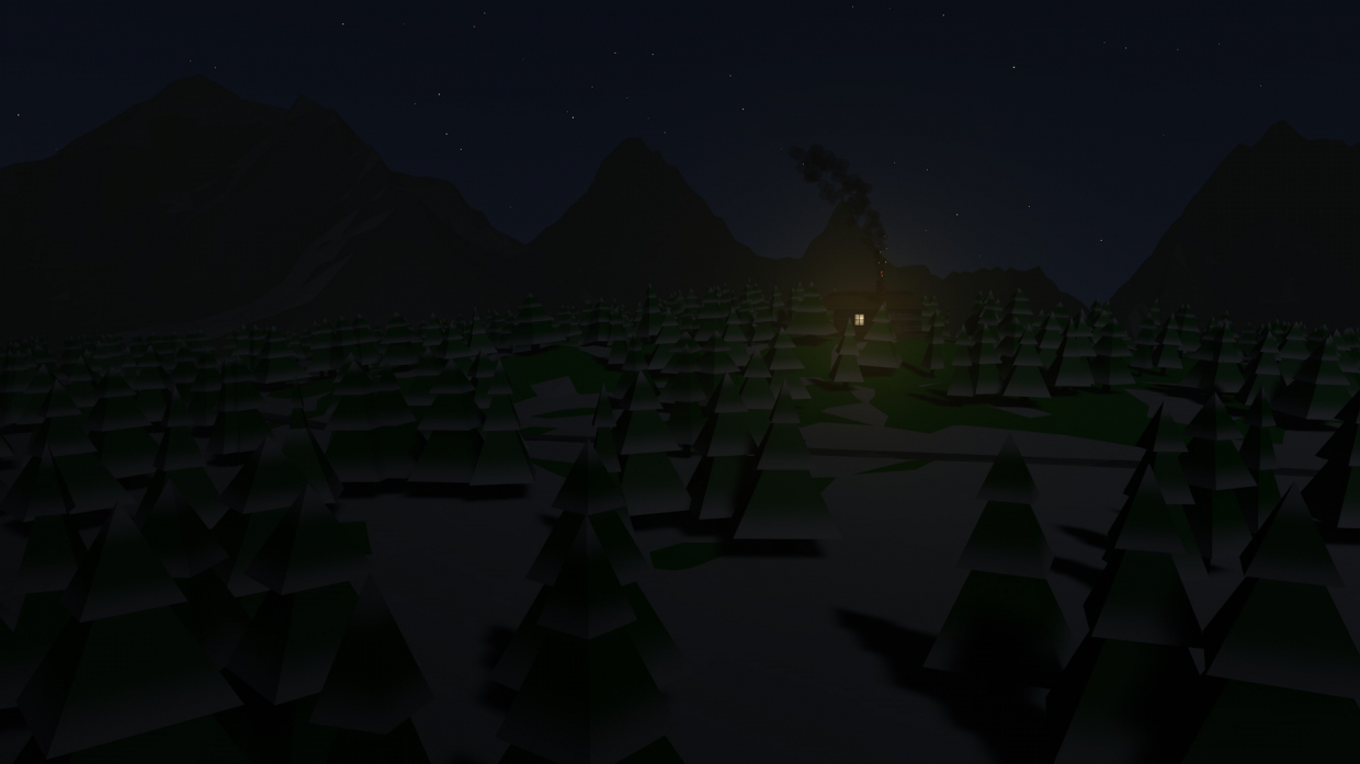 3d visualization Low Poly - Snow Forest | 3dlancer.net