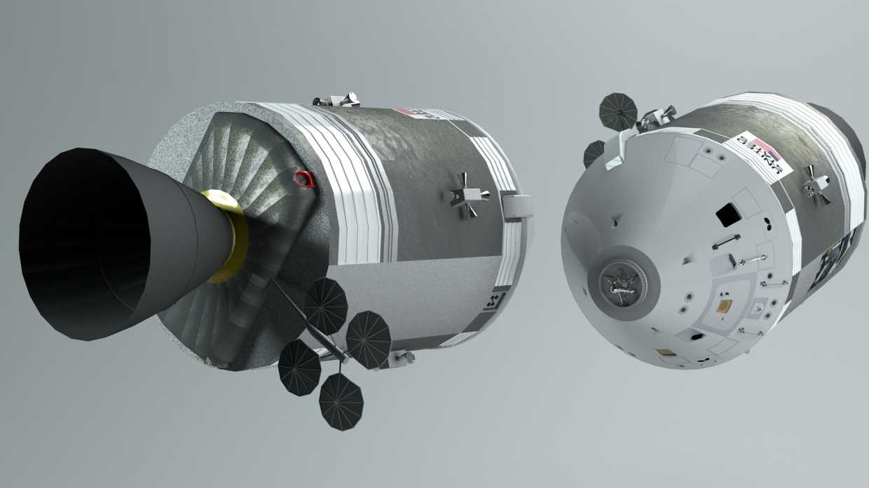 3d visualization Apollo 11 capsule Nasa | 3dlancer.net