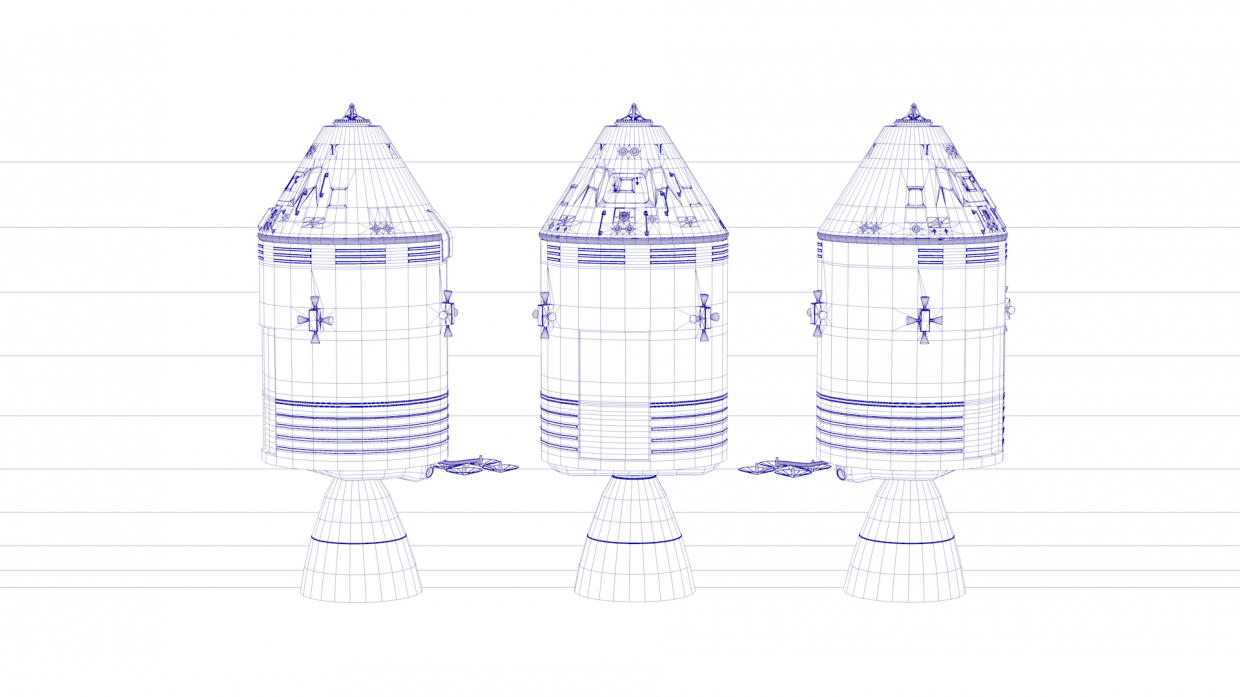 3d visualization Apollo 11 capsule Nasa | 3dlancer.net