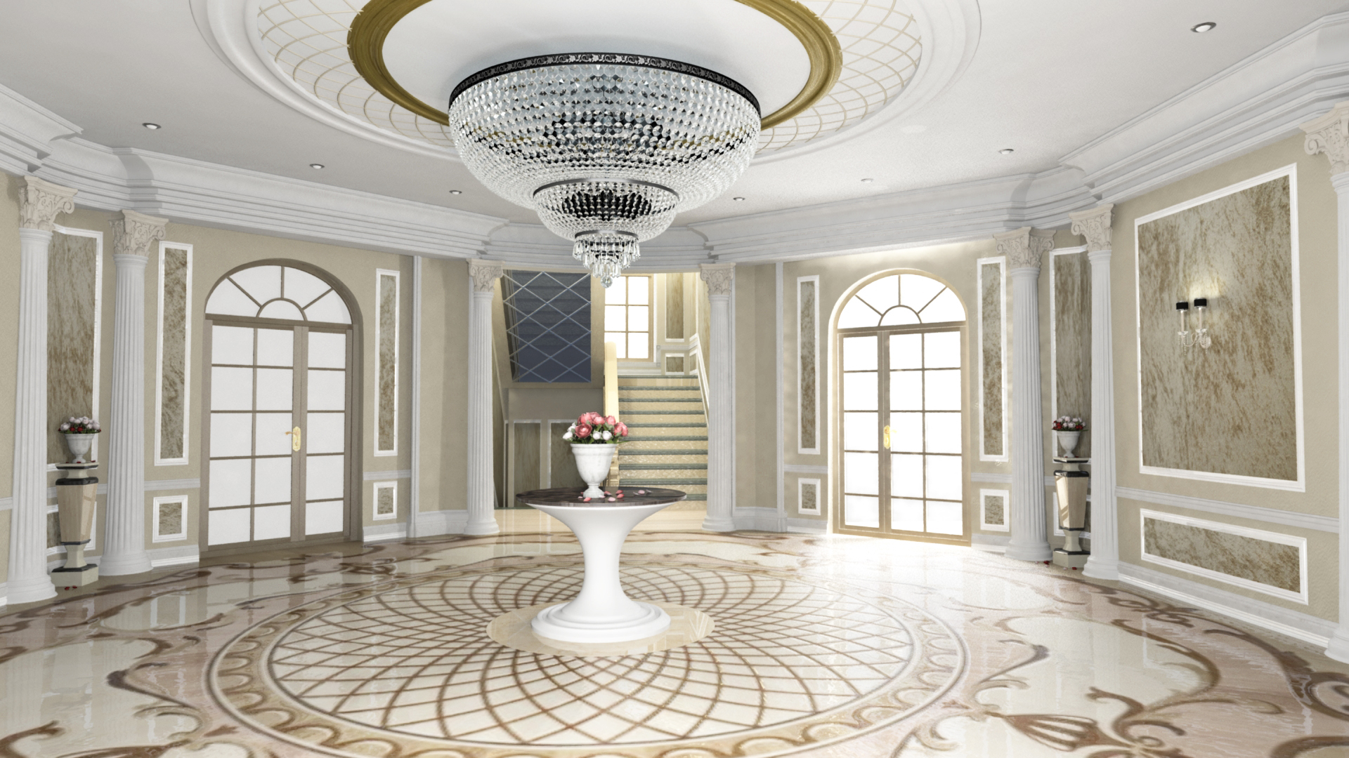 3d visualization hall | 3dlancer.net