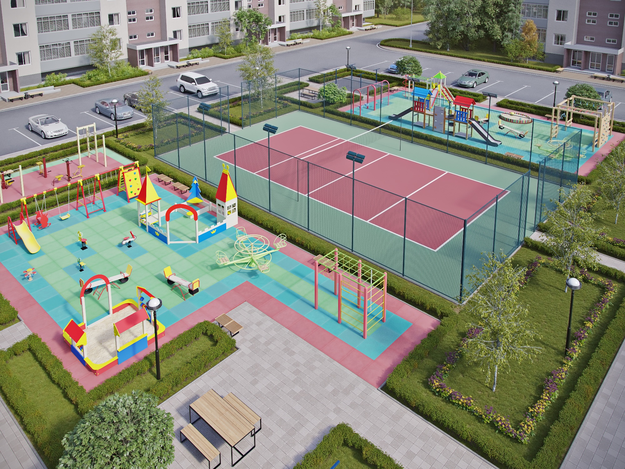 3d visualization Landscaping of the yard | 3dlancer.net