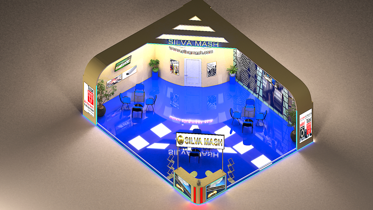 Visualizzazione 3D stand SILVA MASH | 3dlancer.net