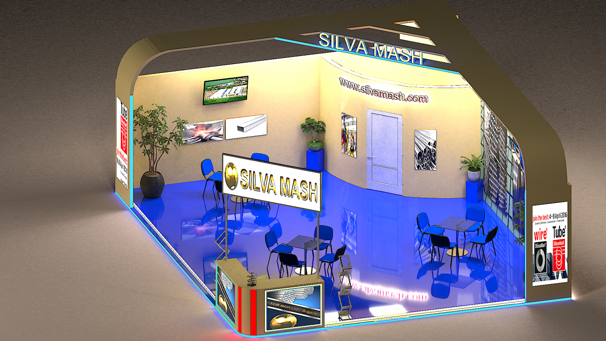 Visualizzazione 3D stand SILVA MASH | 3dlancer.net