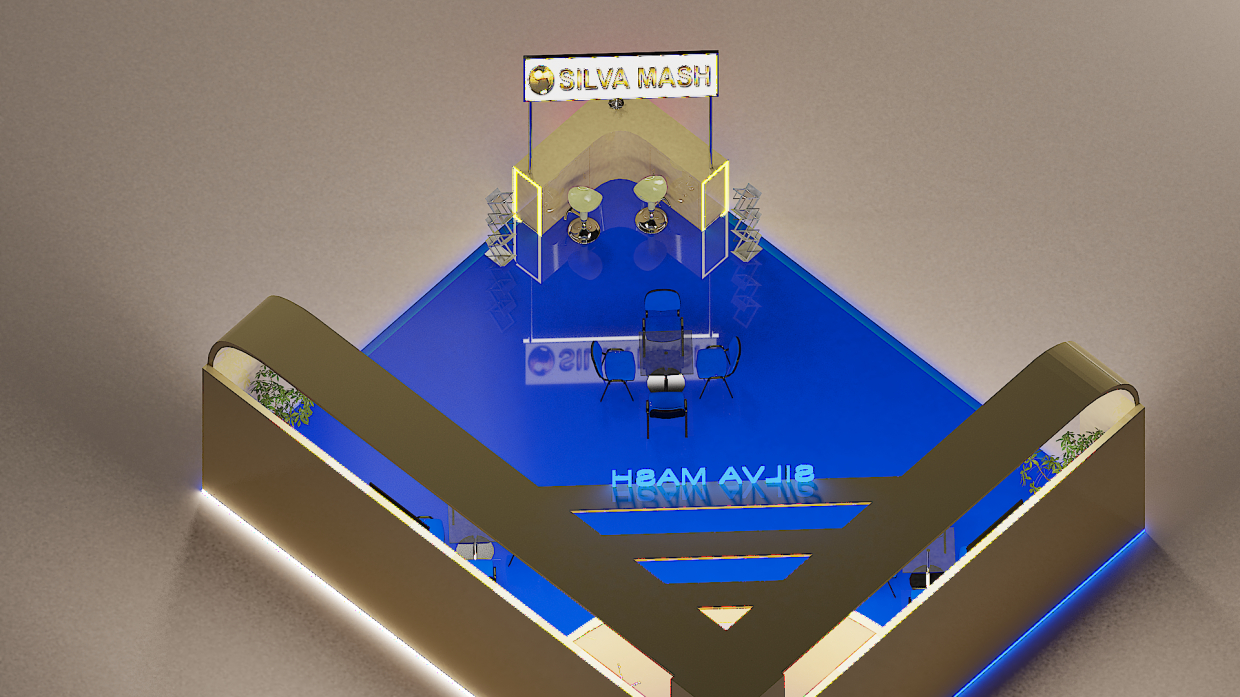 3d visualization exhibition stand SILVA MASH | 3dlancer.net