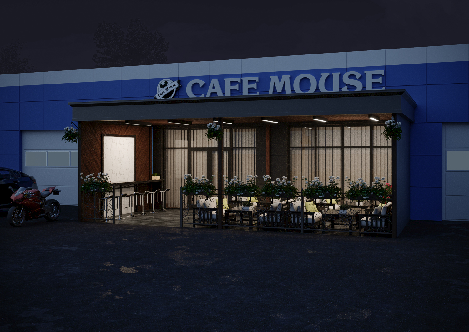 3d visualization game cafe | 3dlancer.net