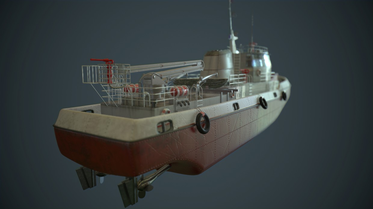 3d visualization Fire ship | 3dlancer.net