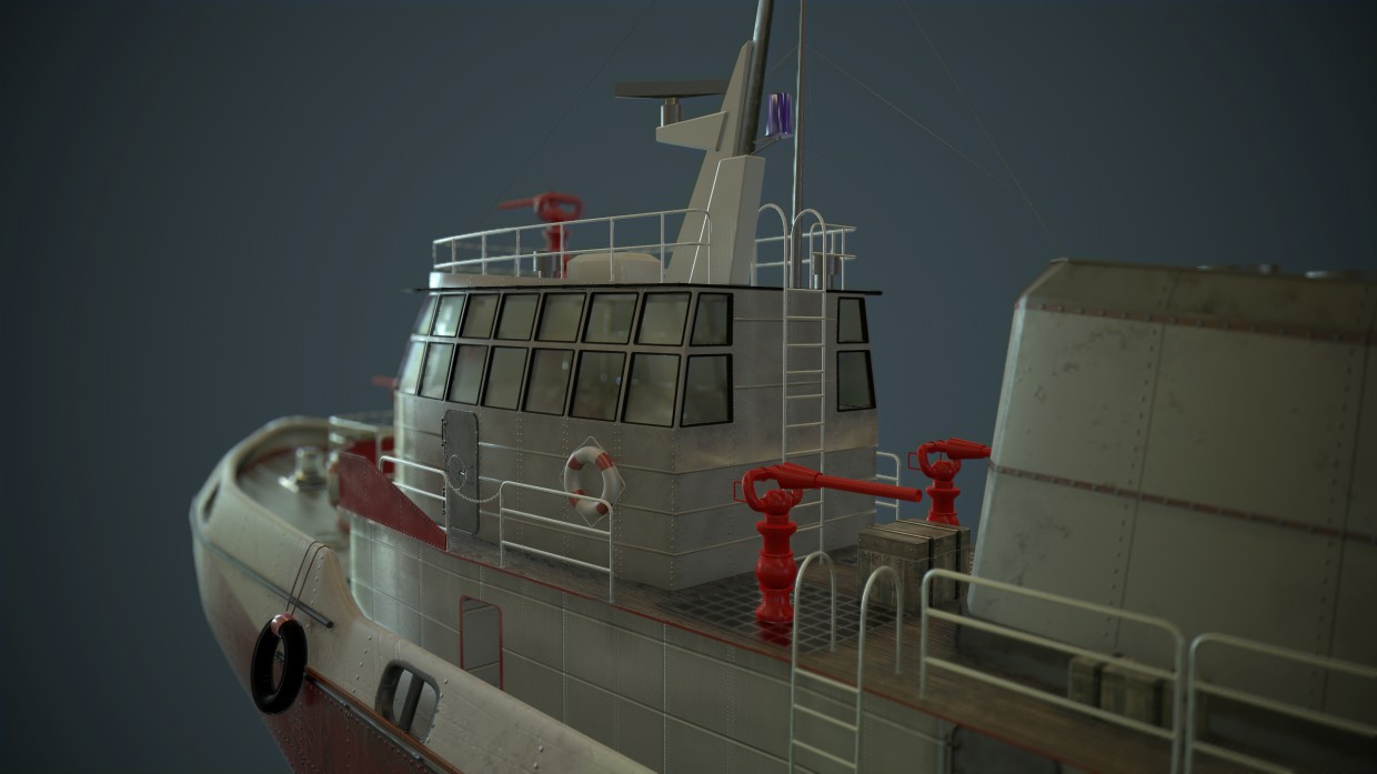 3d visualization Fire ship | 3dlancer.net