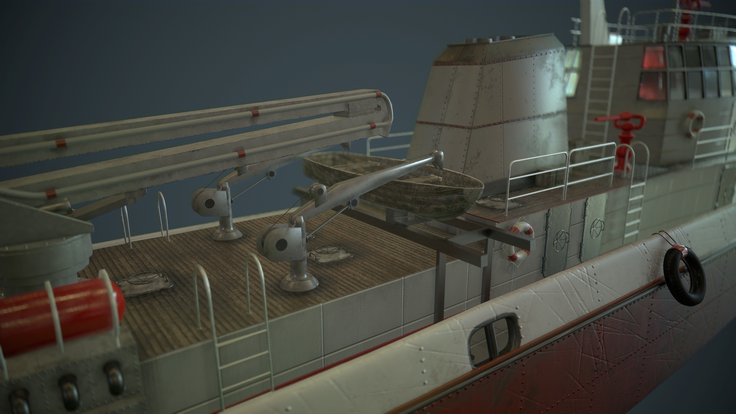 3d visualization Fire ship | 3dlancer.net