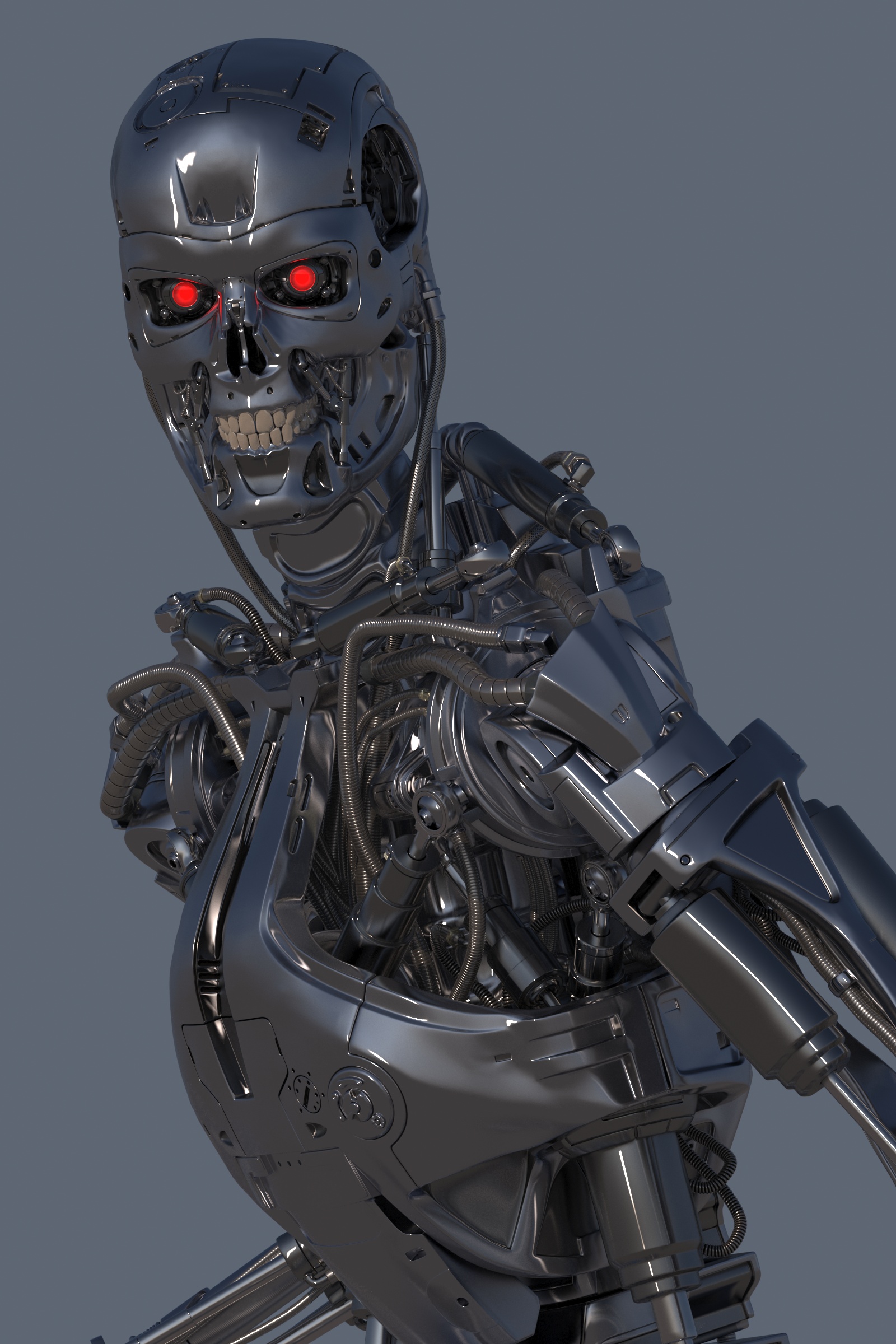 3D-Visualisierung TERMINATOR T-800 ENDOSKELETON REKVIZIT T4 #3 ...