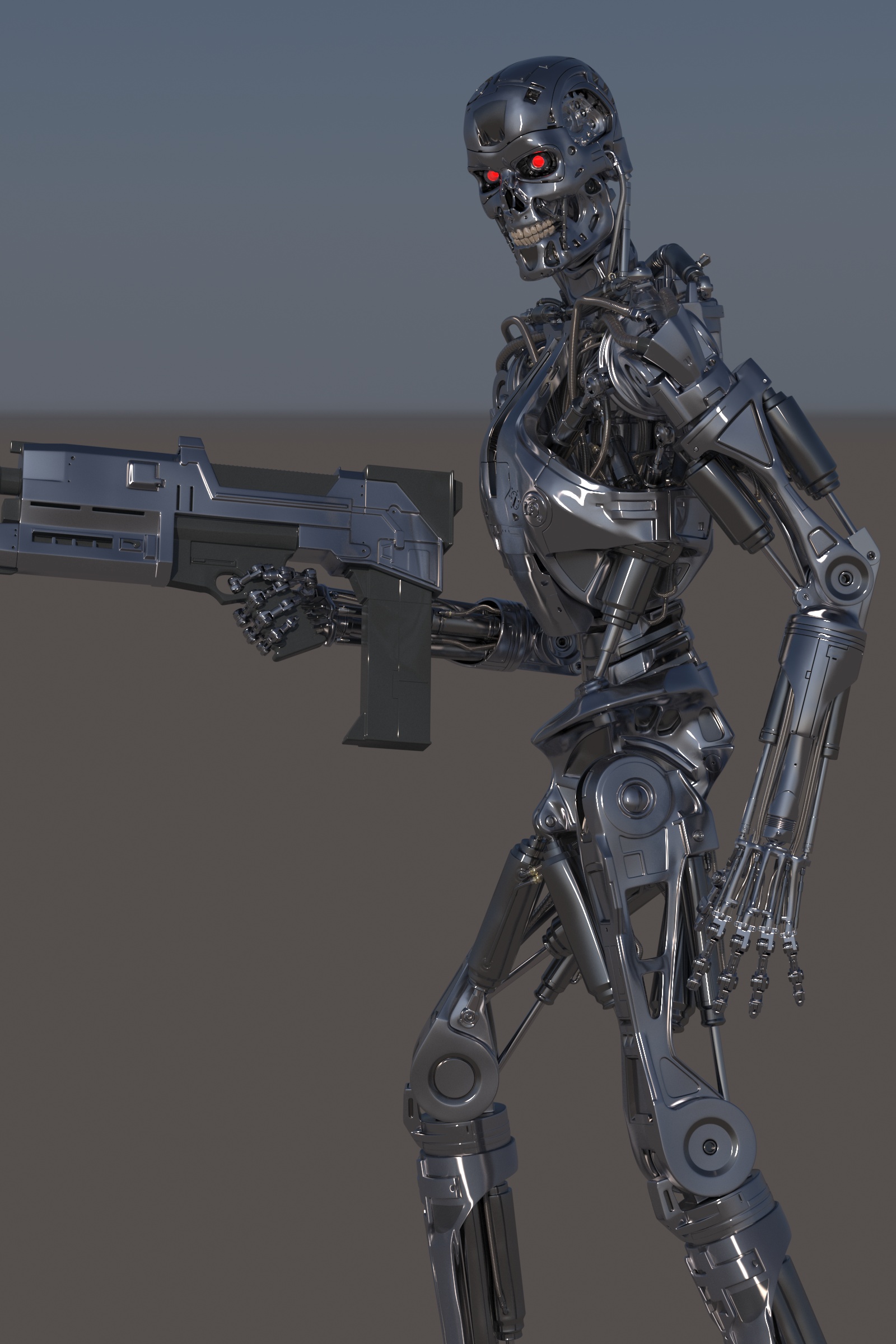 3d visualization TERMINATOR T-800 ENDOSKELETON REKVIZIT T2 | 3dlancer.net