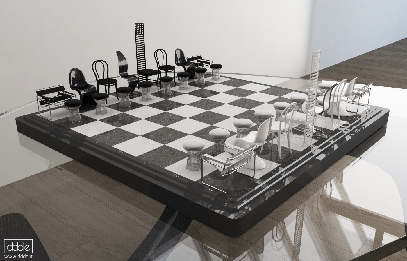 3d visualization Chess/CHAIRS | 3dlancer.net