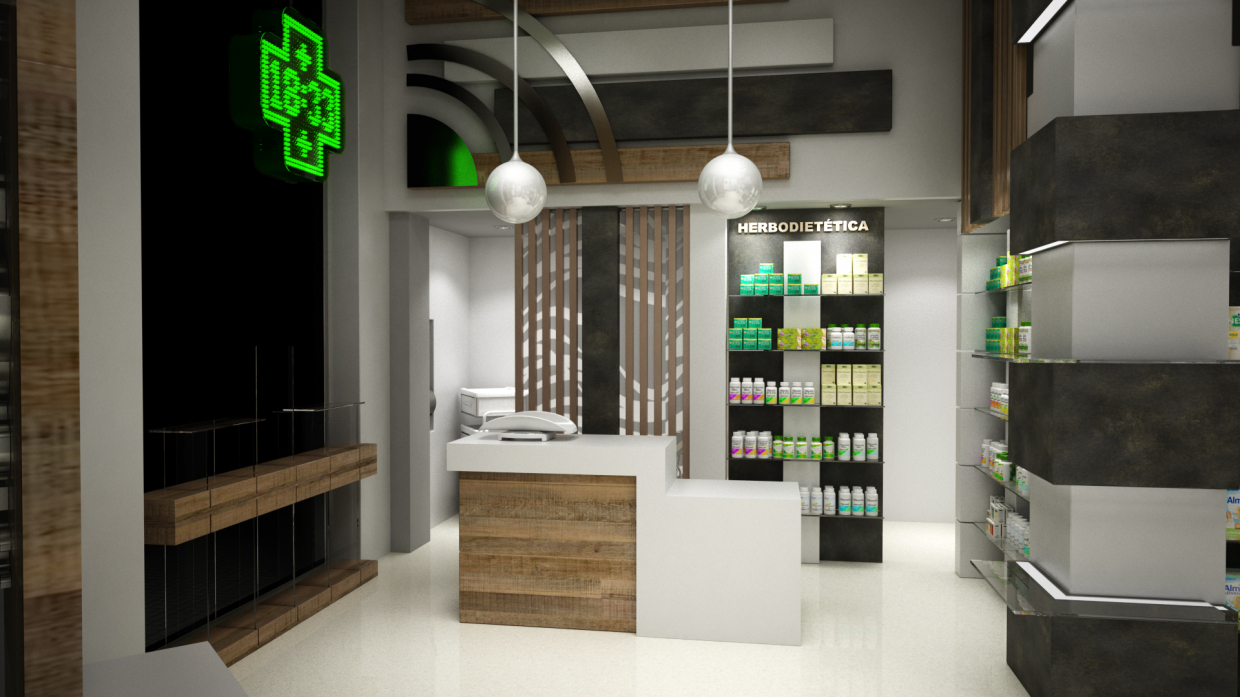 3d visualization Design of commercial premises for Pharmacy | 3dlancer.net