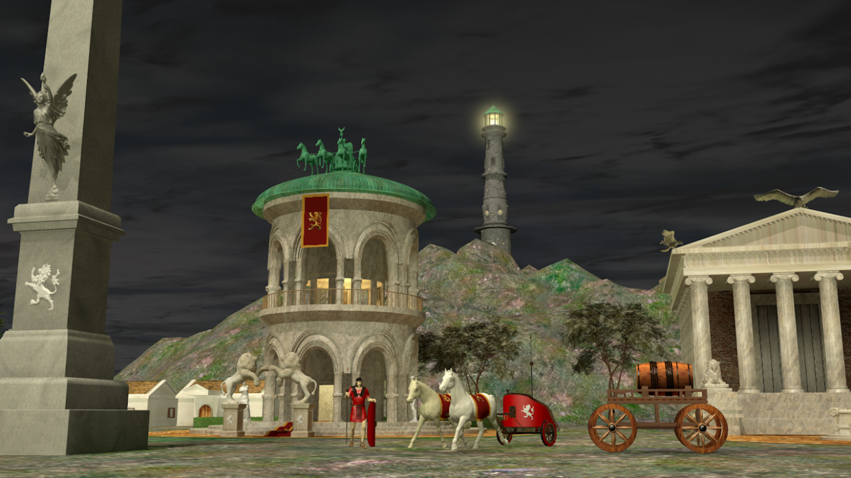 3d visualization Roman Island | 3dlancer.net