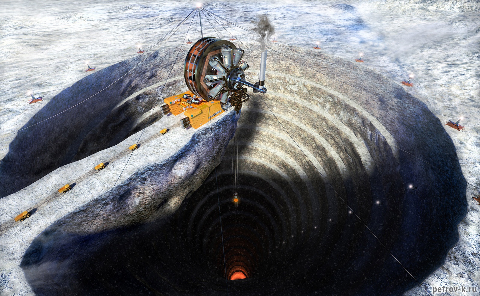 3d visualization Extraction mantle | 3dlancer.net