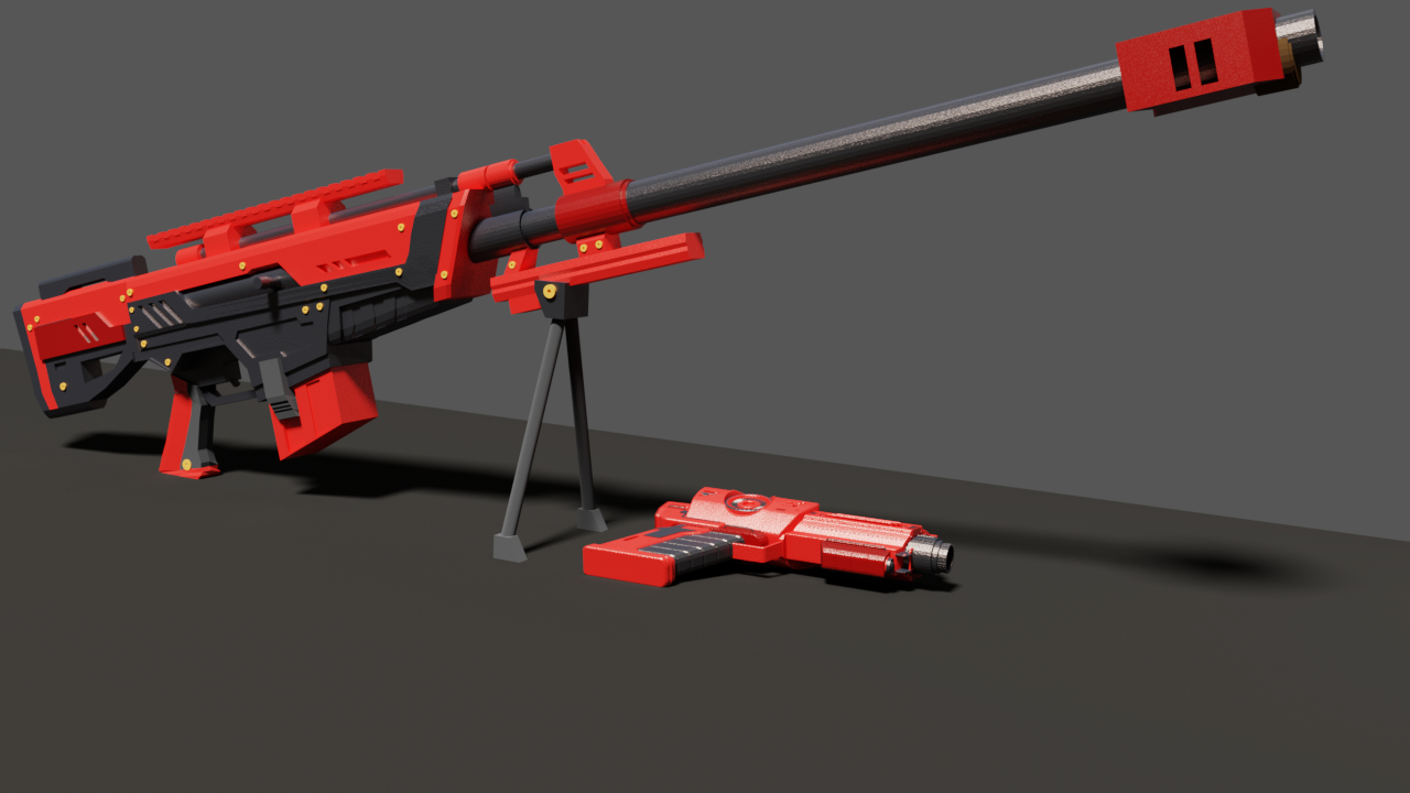 3d visualization XCOM sniper rifle | 3dlancer.net
