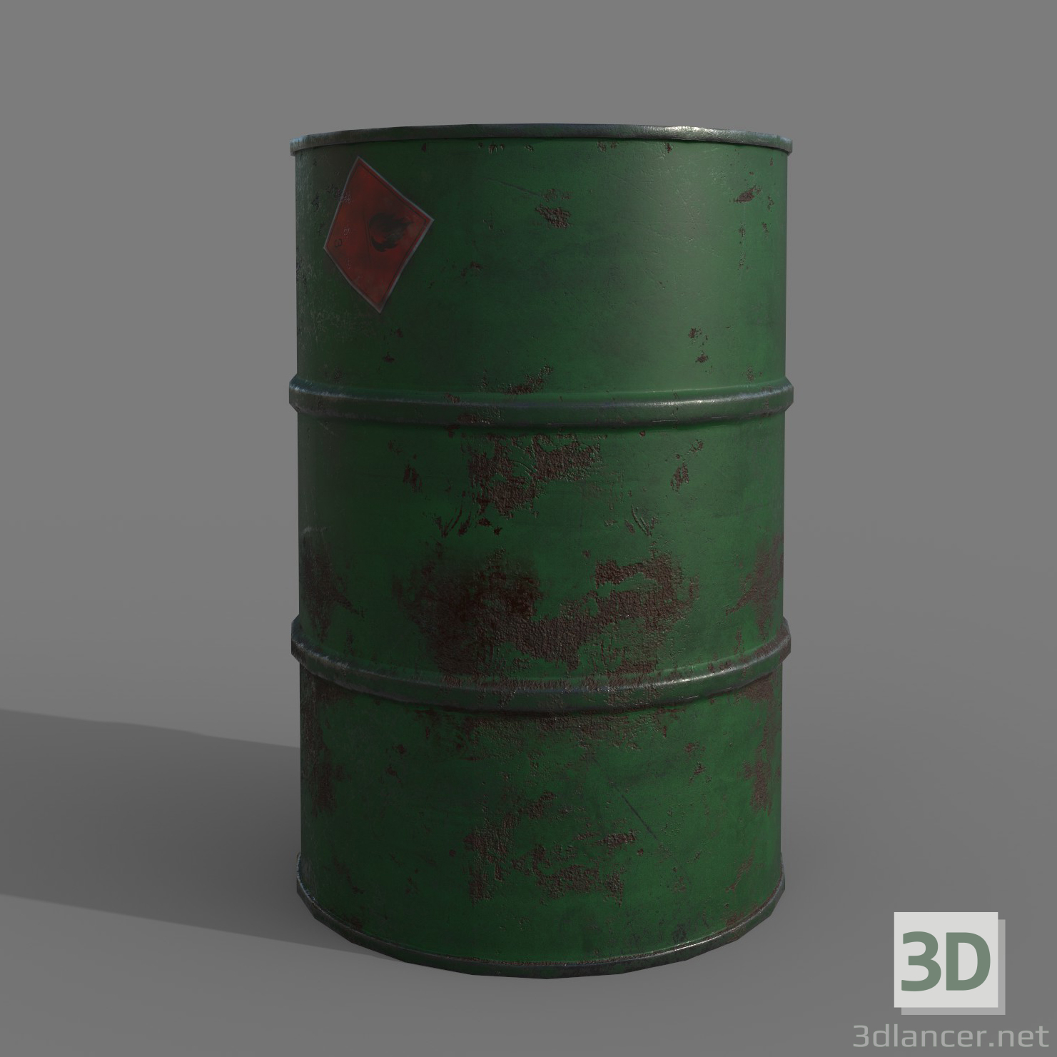 3d model Barrel 200 liters Green rust | 84126 | 3dlancer.net