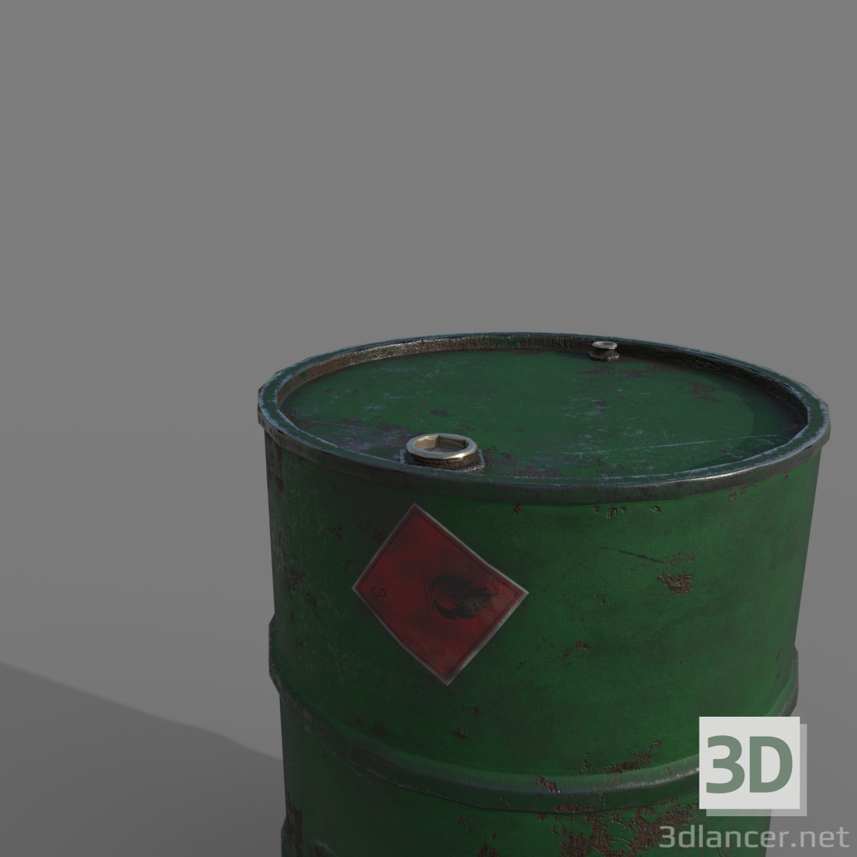 3d model Barrel 200 liters Green rust | 84126 | 3dlancer.net