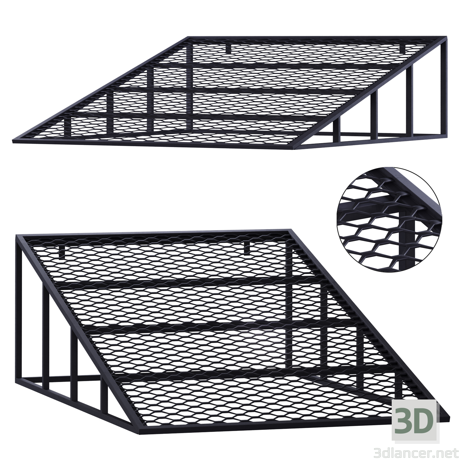 Modelo 3d Rampa de PVL sobre estructura de metal. | 90127 | 3dlancer.net