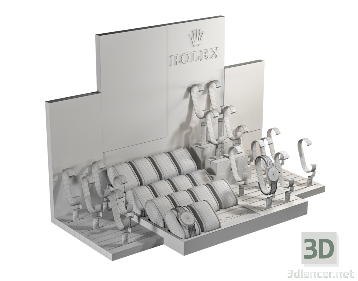 Modelo 3d Reloj Display Rolex | 90131 | 3dlancer.net