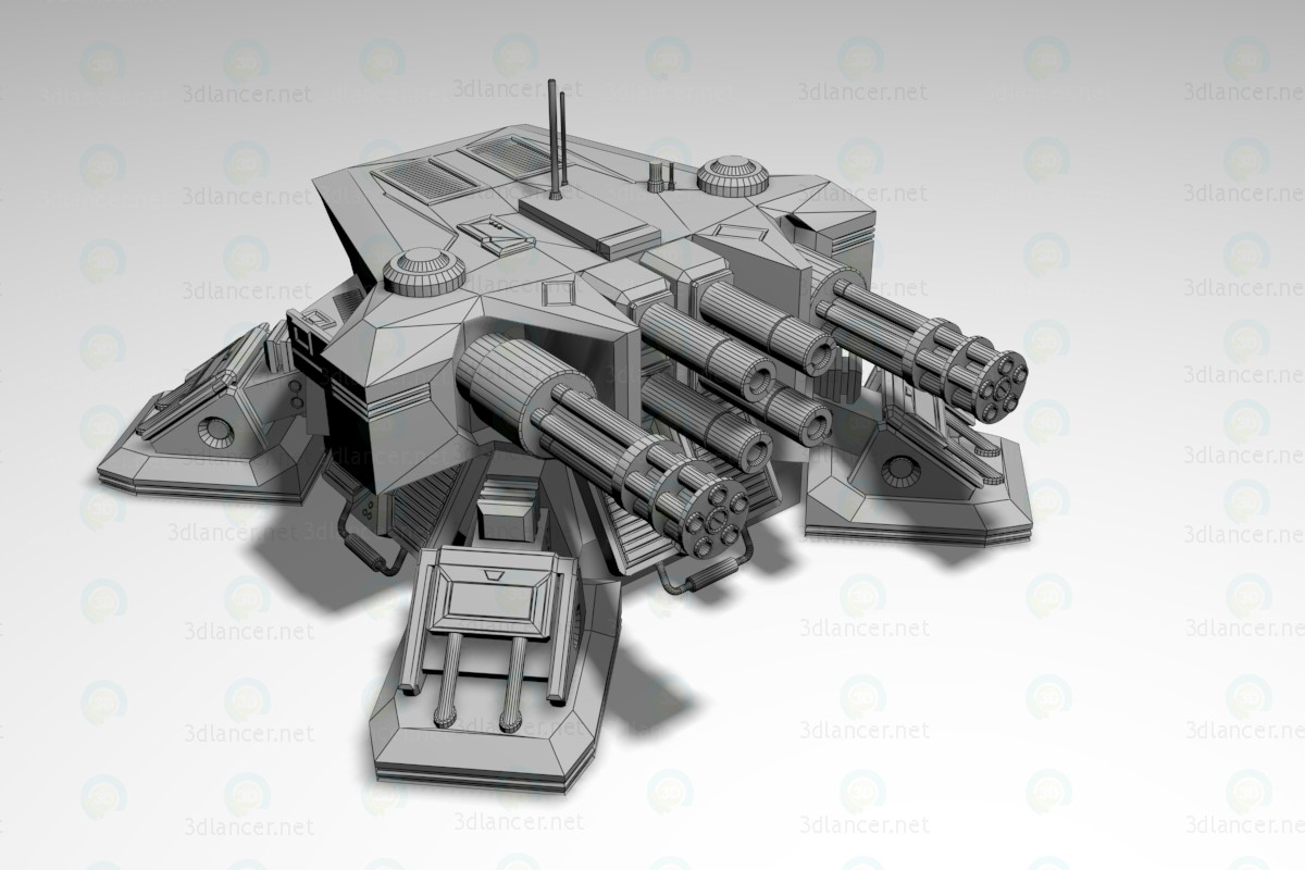 3d model Heavy defensive turret | 12136 | 3dlancer.net
