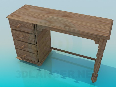 3d model Wooden desk | 9141 | 3dlancer.net