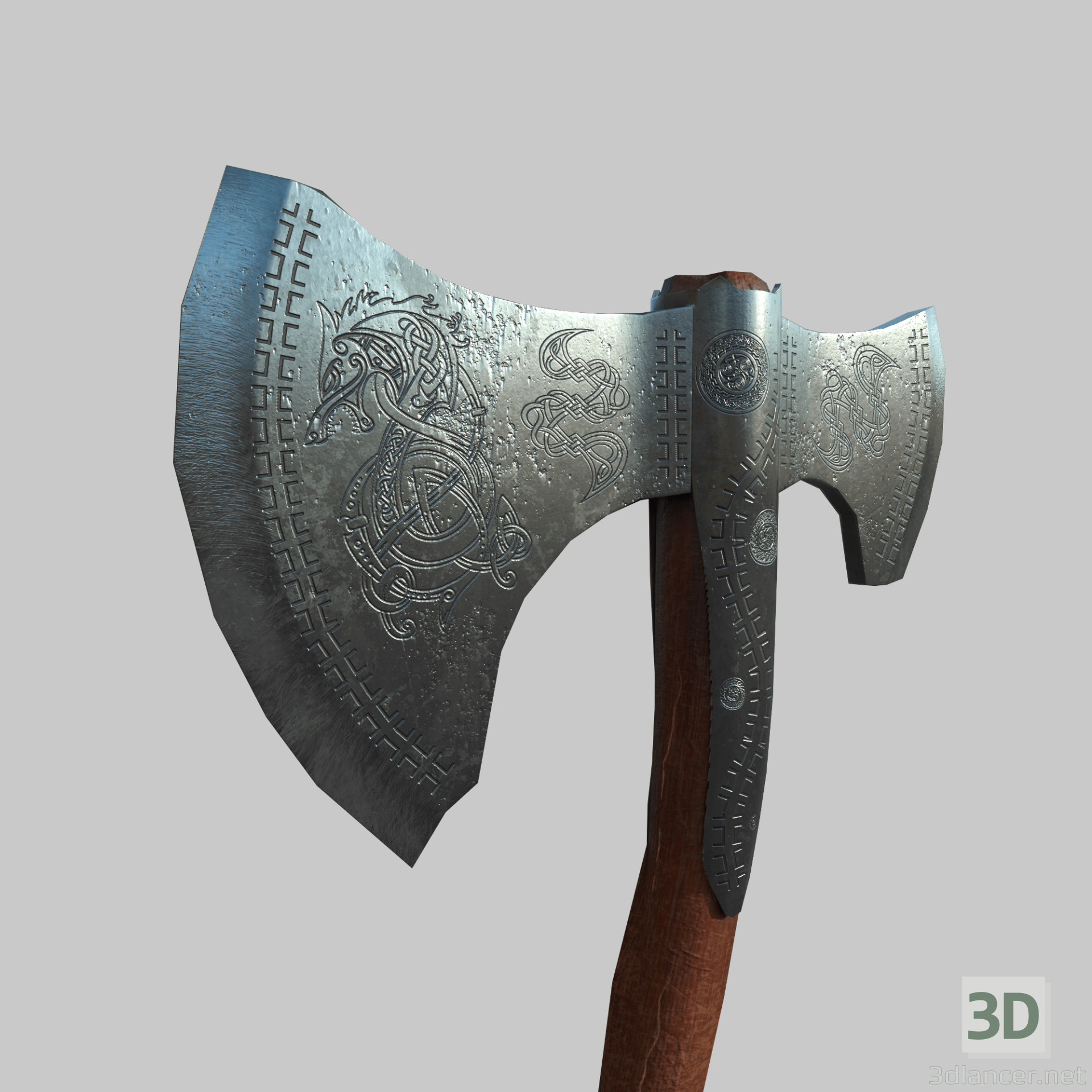 3d model Viking steel ax | 84145 | 3dlancer.net