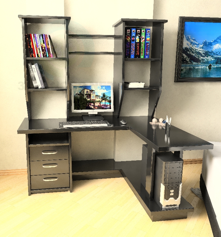 3d model computer desk | 10147 | 3dlancer.net