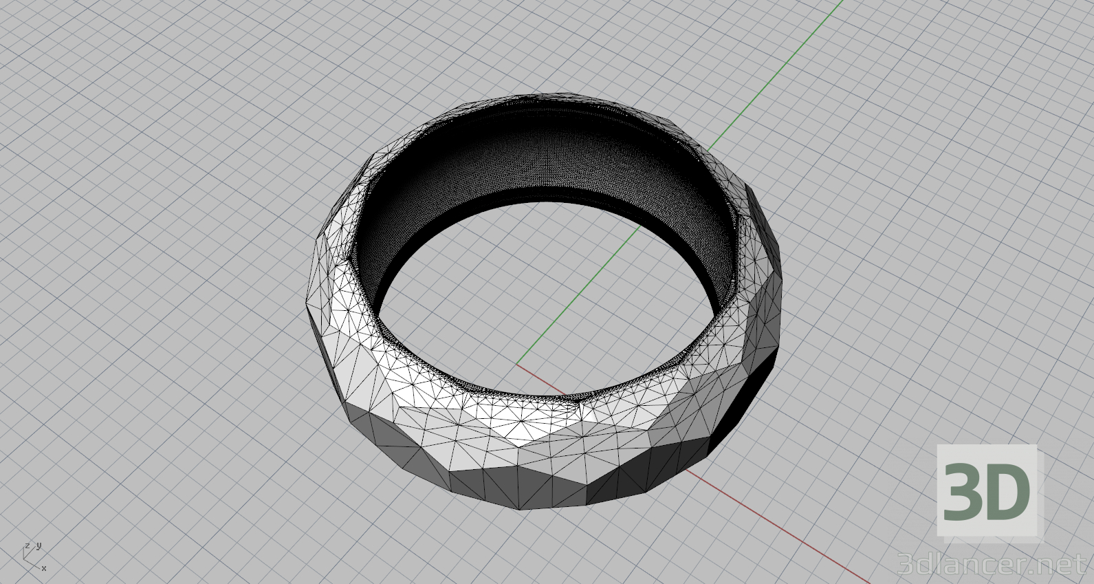 3d model Ring "Edge" | 31147 | 3dlancer.net
