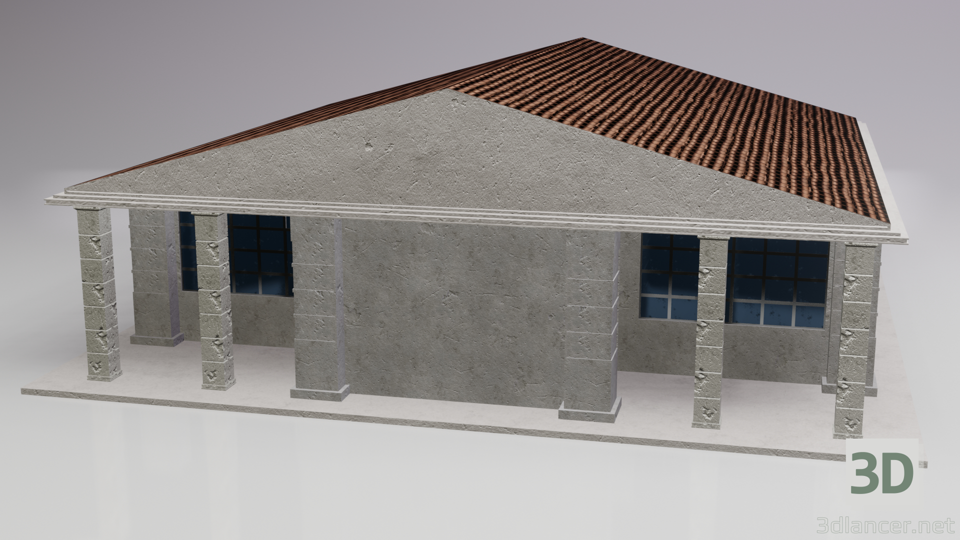 3d model concrete house | 79161 | 3dlancer.net