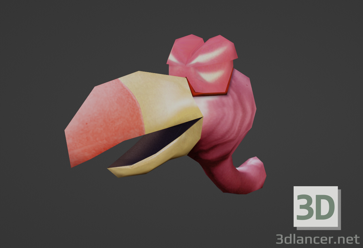 3d model Master Necky from Donkey Kong Country Nintendo 64 Style ...