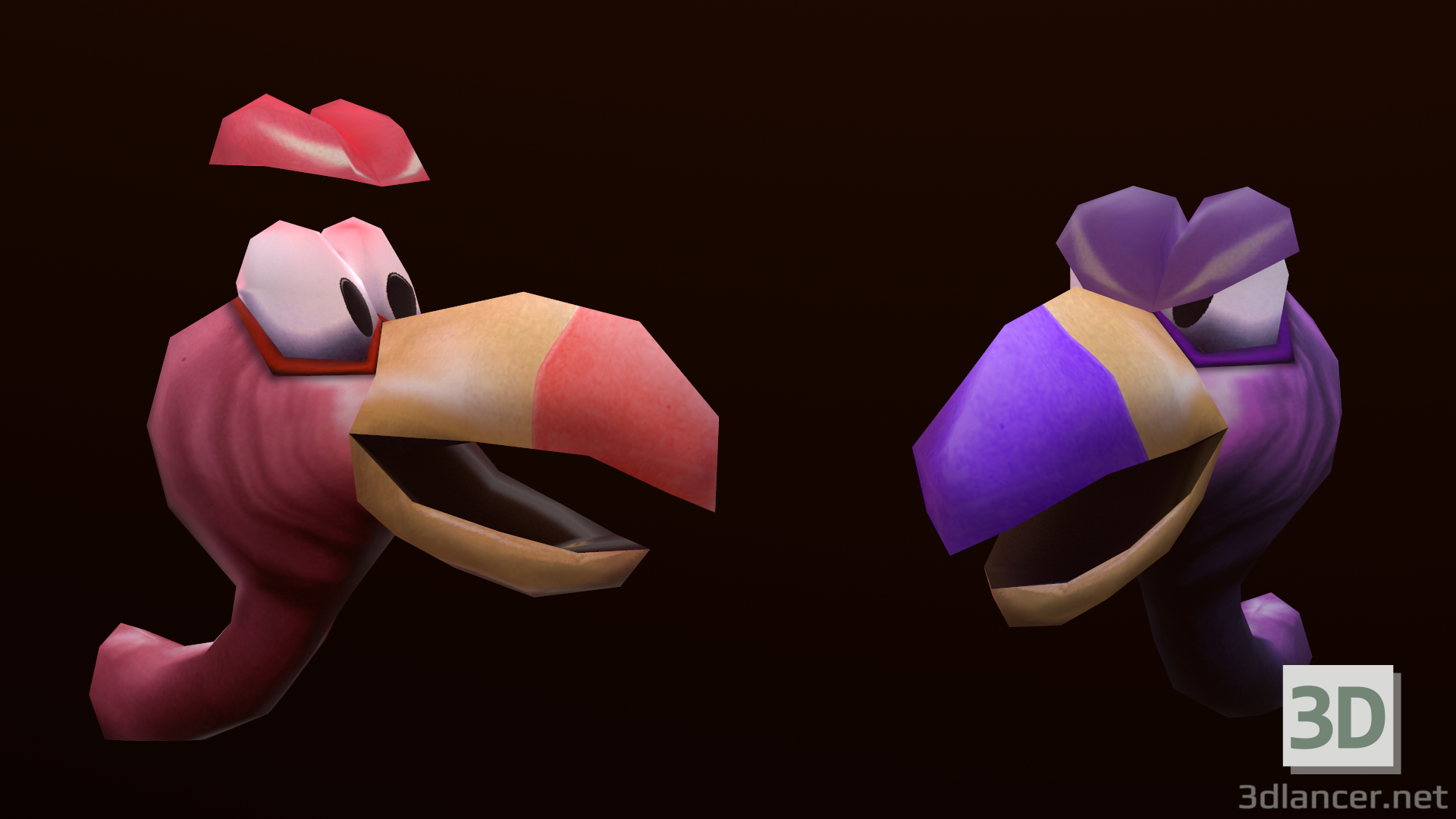 3d model Master Necky from Donkey Kong Country Nintendo 64 Style ...