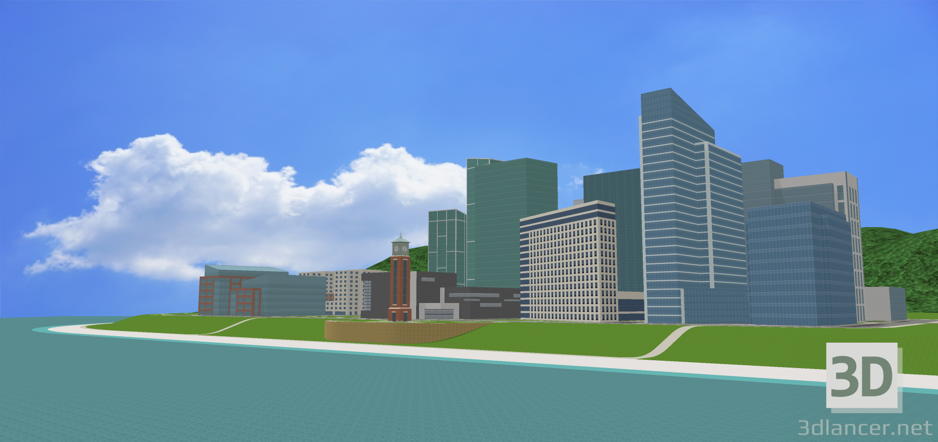 Modelo 3d Edificio | 39017 | 3dlancer.net