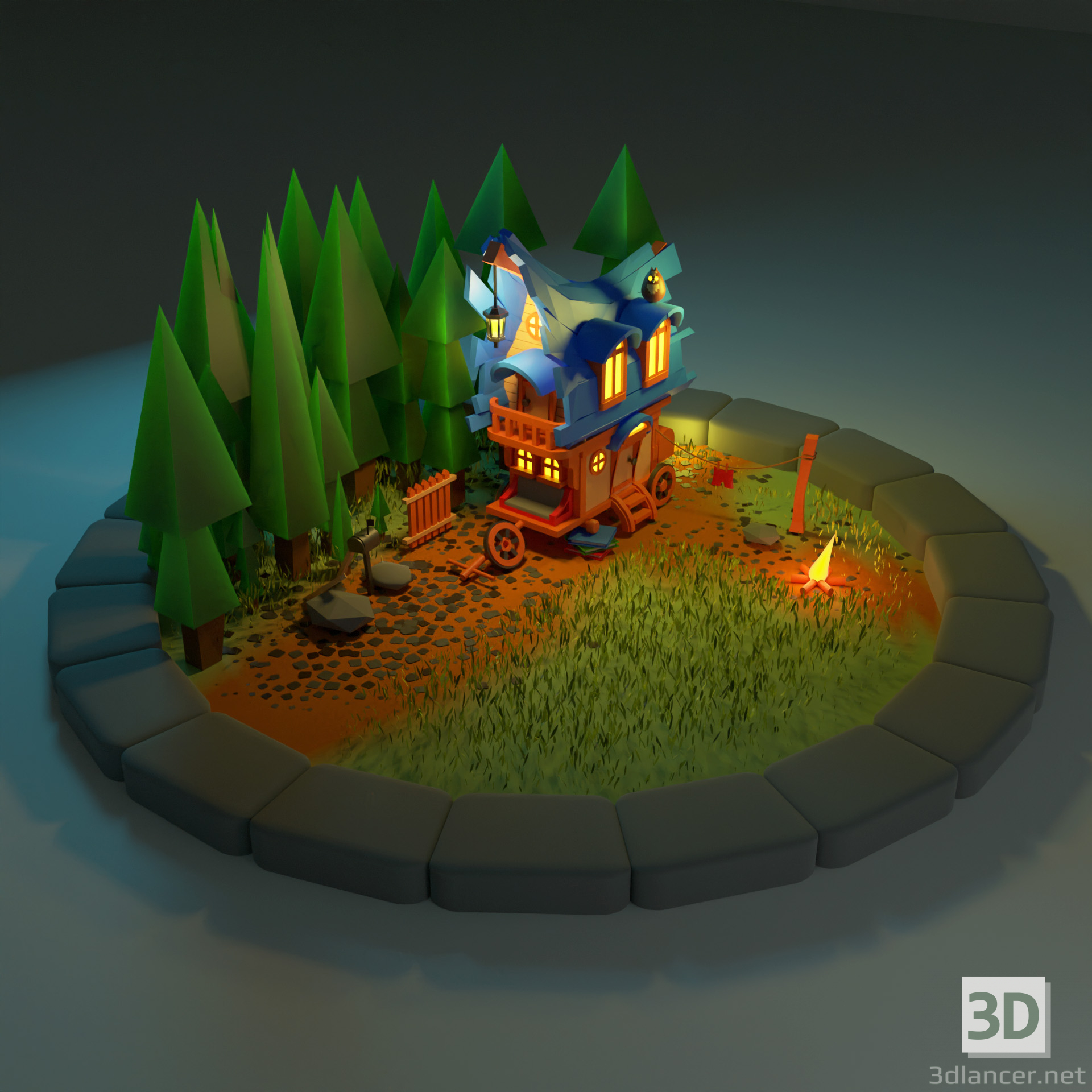 Modelo 3d MODELO LOW POLY | 71221 | 3dlancer.net