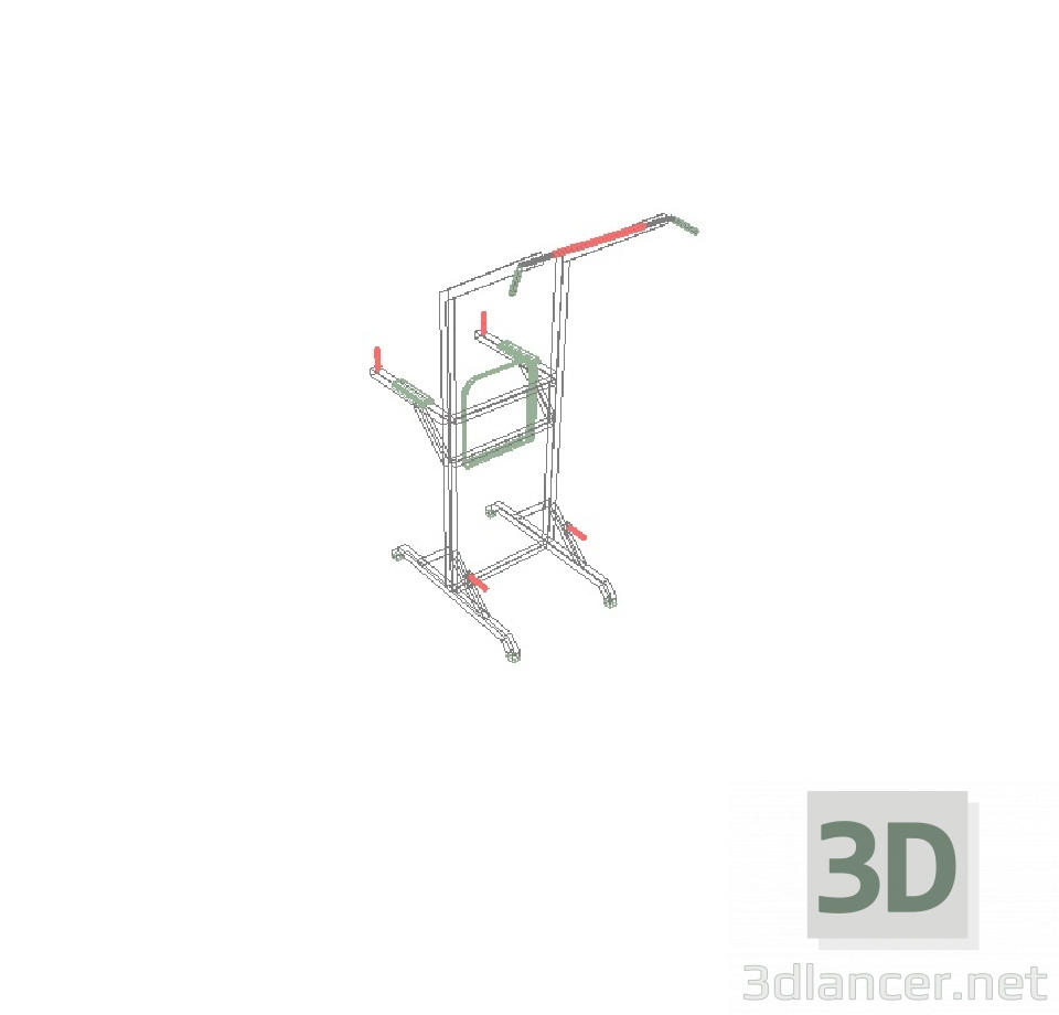 3d model Horizontal bar parallel bars | 31260 | 3dlancer.net