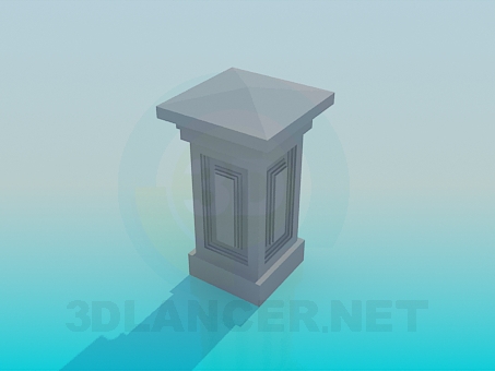 3d model Low square column | 8277 | 3dlancer.net