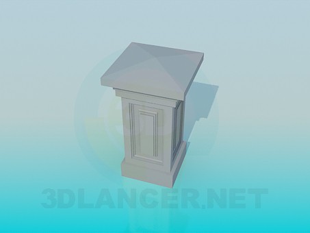 3d model Low square column | 8277 | 3dlancer.net