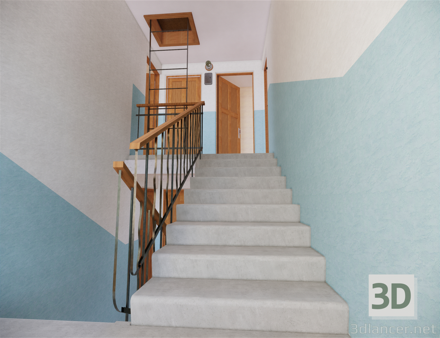 3d model Panel Khrushchev series 1-447 ll-17 | 37029 | 3dlancer.net