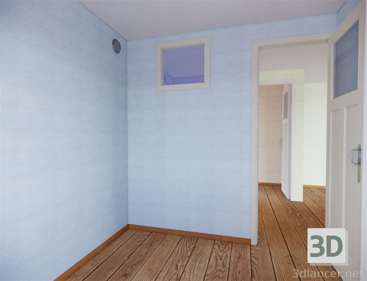 Modelo 3d Panel Khrushchev serie 1-447 ll-17 | 37029 | 3dlancer.net