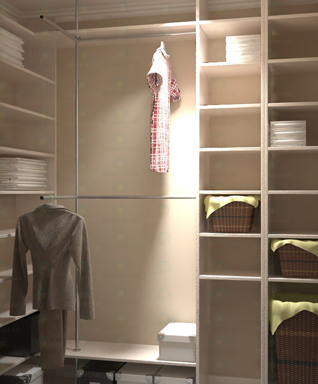 3d model Dressing room. 2140h820h2520 (h) mm | 11298 | 3dlancer.net