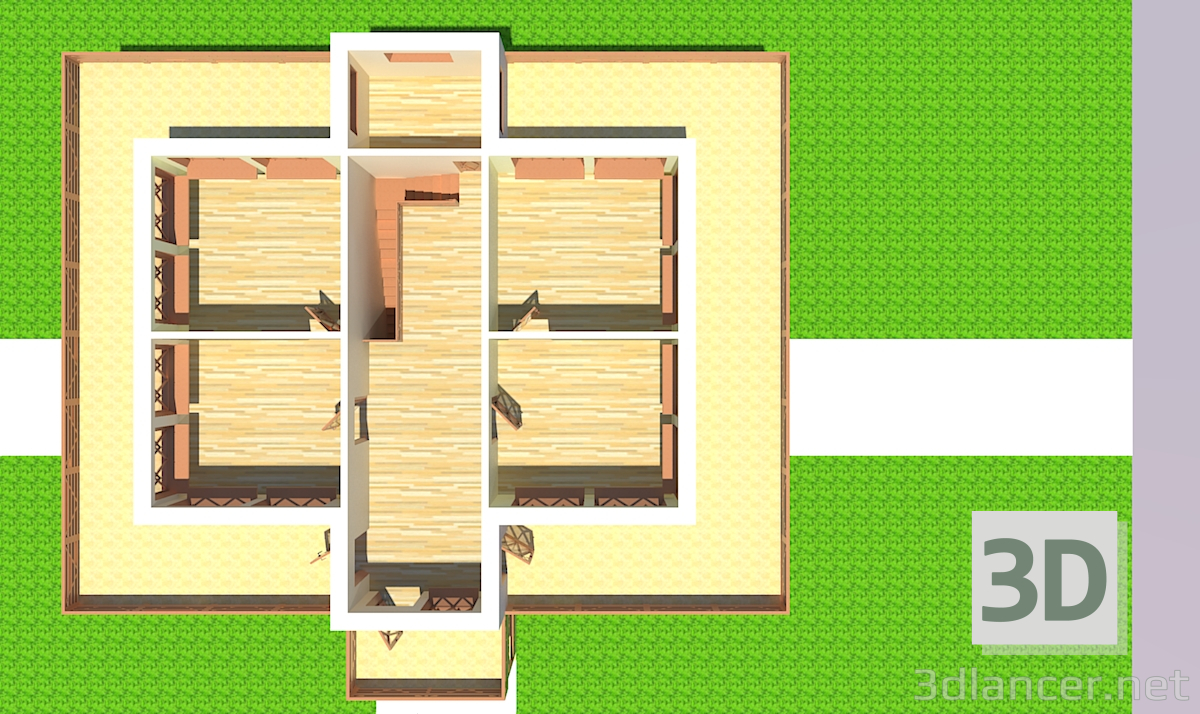 3d model two-storey house | 80302 | 3dlancer.net 3d model two-storey house | 80302 | 3dlancer.net