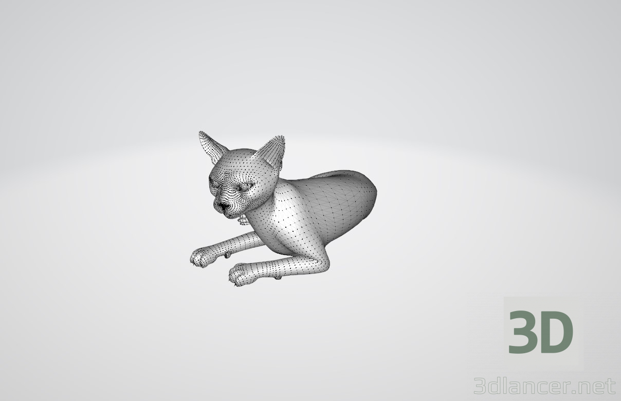 Modelo 3d Gato con pelaje negro | 48303 | 3dlancer.net
