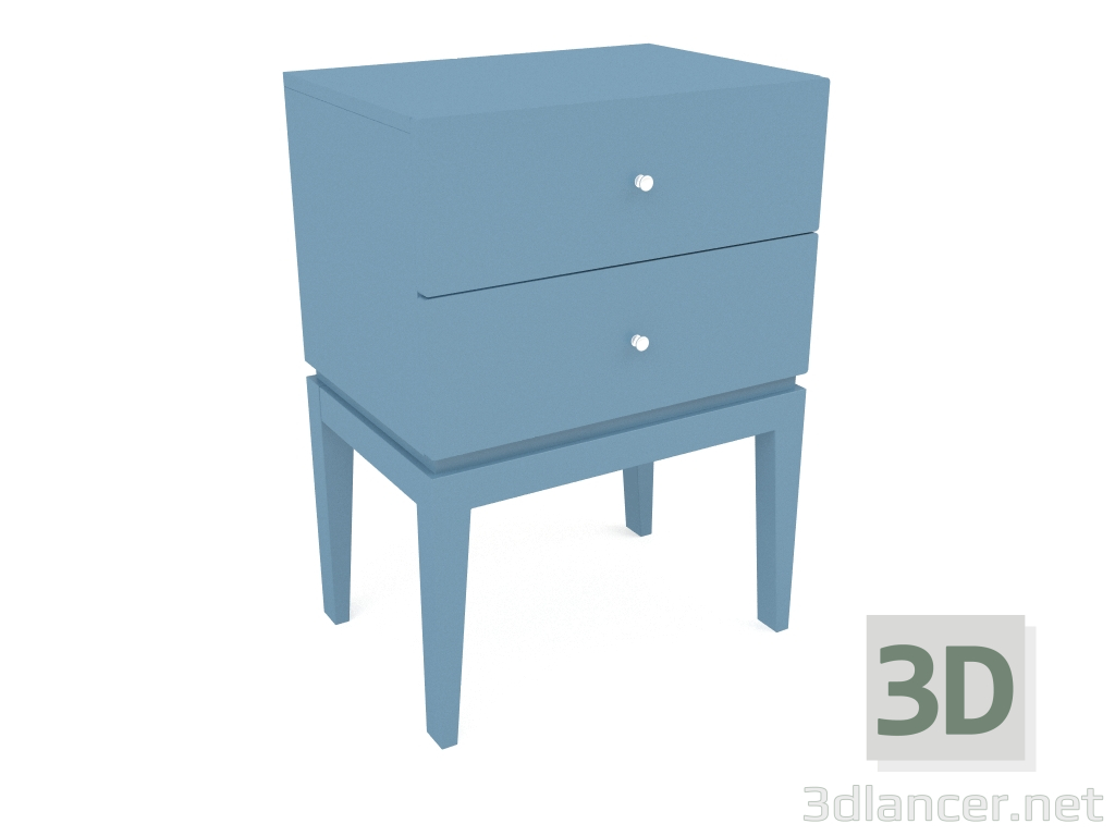 3d model One Static bedside table with two drawers (option 6) | 108307 | 3dlancer.net