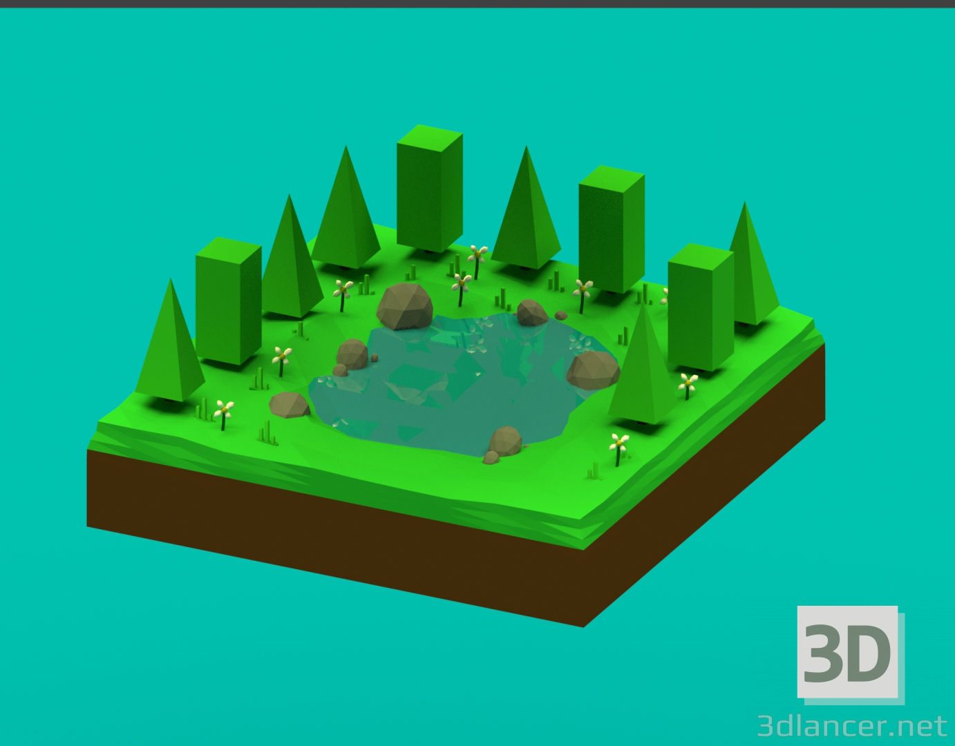 3d model Low Poly Forest | 37314 | 3dlancer.net