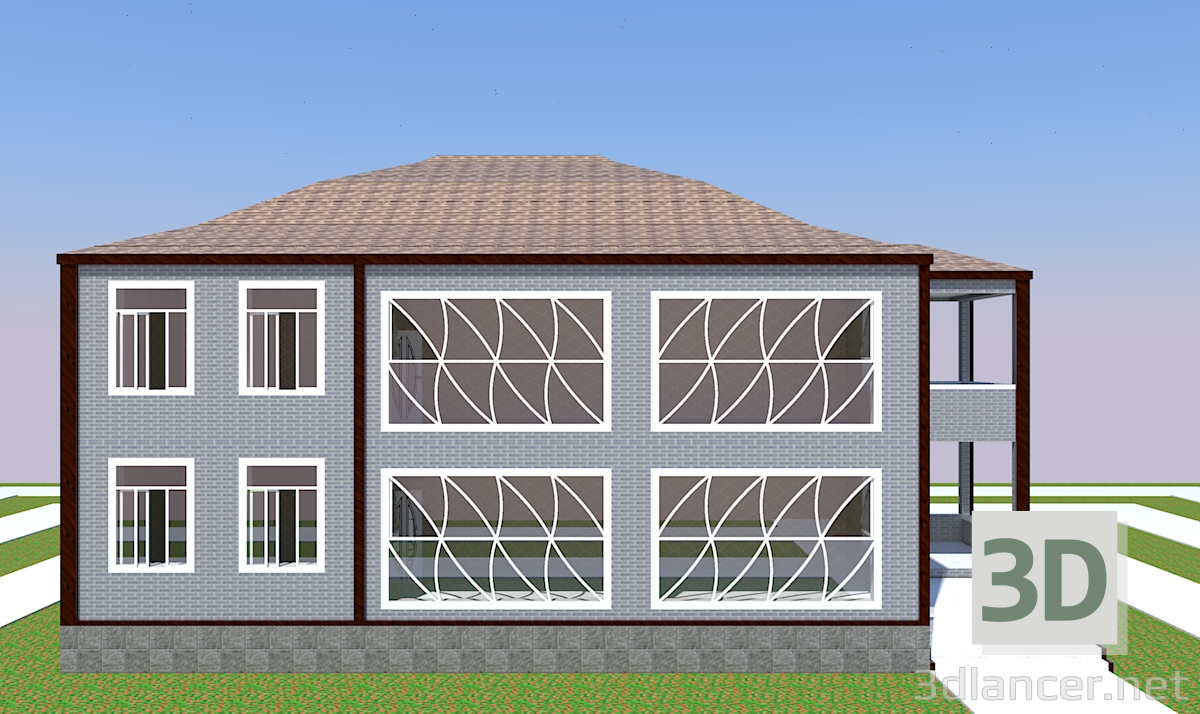 3d model two-storey house | 80315 | 3dlancer.net 3d model two-storey house | 80315 | 3dlancer.net