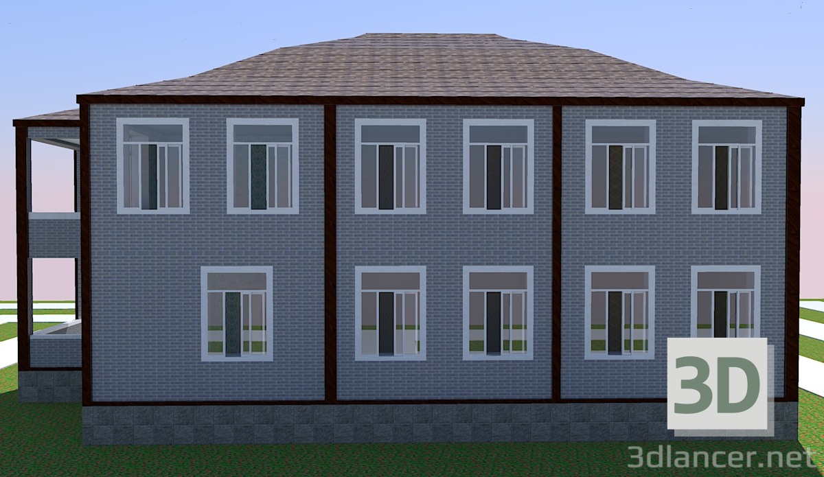 3d model two-storey house | 80315 | 3dlancer.net 3d model two-storey house | 80315 | 3dlancer.net